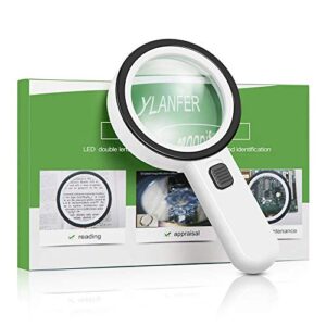 Ocim Magnifying Glass with Light,30X Lighted Magnifying Glass for Reading