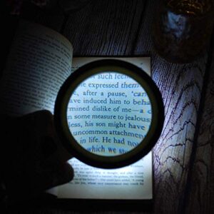 Ocim Magnifying Glass with Light,30X Lighted Magnifying Glass for Reading