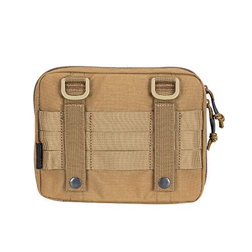 EXCELLENT ELITE SPANKER Molle Admin Pouch Tactical EDC Tool Pouch Military Nylon Holder Modular Utility Organizer Bag(Coyote Brown)