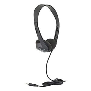 egghead egg-iag-1000fa-bk-so-20 heavy-duty stereo school headphones w/tangle-free cord (pack of 20)-, black