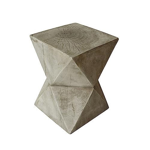 Christopher Knight Home Lux Outdoor Weight Concrete Side Table, Light Gray