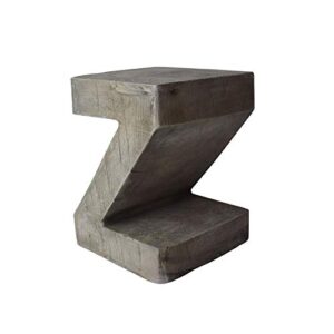 christopher knight home jingle outdoor weight concrete side table, light gray