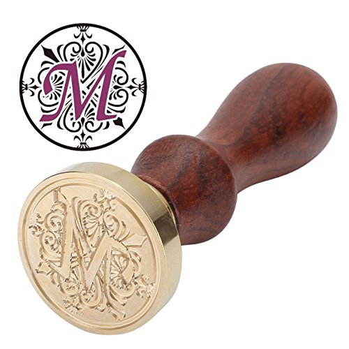 Classic Wooden Letter M Alphabet Letter Initial Wax Classic Sealing Wax Seal Stamp