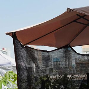 JIWINNER 65%-75% 10'x20' Black Shade Cloth with Grommets Garden Shade Cover from Sun for Plant, Greenhouse, Pergola (10'x20')