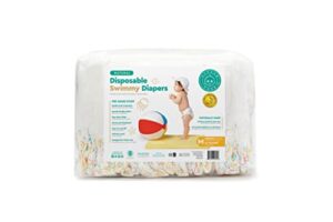 little toes natural disposable swimmy baby diapers, medium (pack of 24)