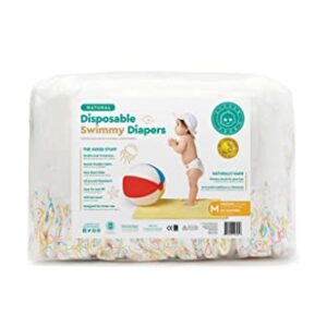 Little Toes Natural Disposable Swimmy Baby Diapers, Medium (Pack of 24)