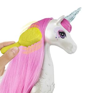 Barbie Dreamtopia Unicorn Toy, Brush 'N Sparkle Pink and White Unicorn with 4 Magical Lights and Sounds (Amazon Exclusive)