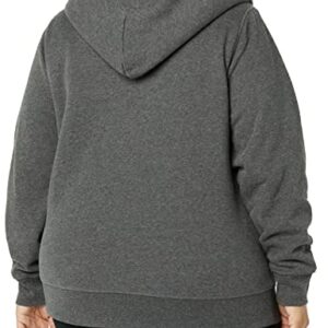 Amazon Essentials Women's Sherpa-Lined Fleece Full-Zip Hooded Jacket (Available in Plus Size), Charcoal Heather, X-Large