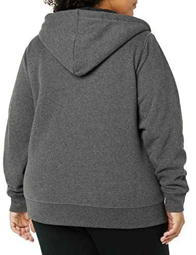 Amazon Essentials Women's Sherpa-Lined Fleece Full-Zip Hooded Jacket (Available in Plus Size), Charcoal Heather, X-Large