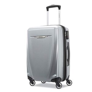 samsonite winfield 3 dlx hardside luggage with spinners, carry-on 20-inch, silver