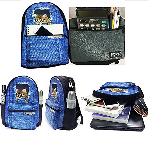 FOR U DESIGNS Cool Shark School Bag Backpack with Picnic Travel Lunchbox Zipper Pencil Box Set