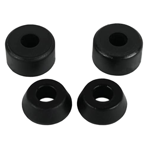 Dime Bag Skateboard Bushings (for 2 Trucks) + Blue Riser Pads and 1" Phillips Hardware (98A Black)