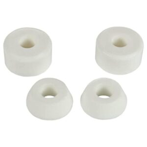 Dime Bag Skateboard Bushings (for 2 Trucks) + Red Riser Pads and 1" Phillips Hardware (95A White)