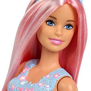 ​Barbie Dreamtopia, Rainbow Princess Doll with Extra-Long Pink Hair, Plus Hairbrush, for 3 to 7 Year Olds