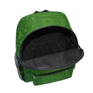 My Daily Kids Backpack St. Patrick's Day Clover Beer Horseshoe Nursery Bags for Preschool Children