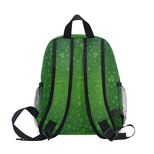 My Daily Kids Backpack St. Patrick's Day Clover Beer Horseshoe Nursery Bags for Preschool Children