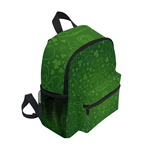 My Daily Kids Backpack St. Patrick's Day Clover Beer Horseshoe Nursery Bags for Preschool Children