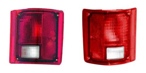 GO-PARTS - Pair/Set - for 1973-1991 Chevrolet (Chevy) K5 Blazer Tail Lights Lens - Left & Right (Driver & Passenger) Side Replacement GM2809111 GM2808111 5965776 5965775 1974 1975 1976 1977 1978