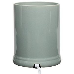 Elanze Designs Solid Color Ceramic Stoneware Electric Jar Candle Warmer (1, Grey)