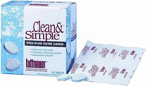 Tuttnauer TU-CS0064 Clean & Simple Ultrasonic Cleaning Tablet (Pack of 64)