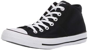 converse women's chuck taylor all star madison mid top sneaker, black/black/white, 8.5 m us