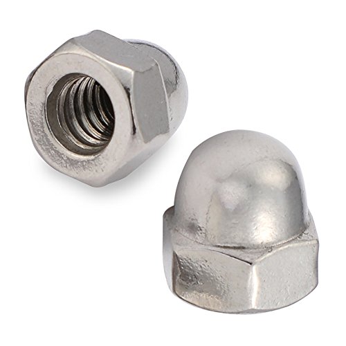 3/8-16 Acorn Cap Nuts, Stainless Steel 18-8 (304), Plain Finish, 20 PCS