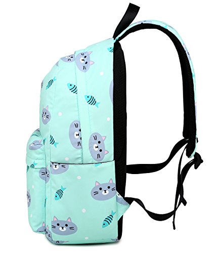 Abshoo Cute Lightweight Cat Backpacks Girls School Bags Kids Bookbags (Cat Blue)