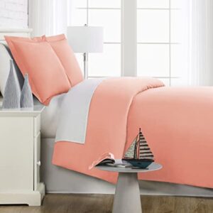 Premium Quality, Soft, Wrinkle, Fade, & Stain Resistant, Easy Care, Oversized Duvet Cover Set, King / California King, Light Peach