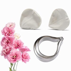 ak art kitchenware eustoma lisianthus petal veiner stainless steel cutters gum paste flower molds veining mold for wedding cake decorating supplies a332&vm175