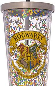 Spoontiques Hogwarts Glitter Cup w/Straw