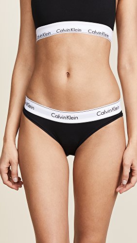 Calvin Klein Underwear Women's Modern Cotton Bikini Briefs, Black, M