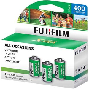 fujifilm 600018965 fujicolor superia x-tra 400 color negative film (3 pack)