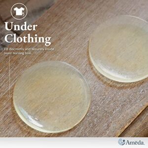 Ameda ComfortGel Nipple Gel Soothing Nursing Pads, Breast Pads Nipple Therapy, Breastfeeding Supplies, Reusable Cooling Relief HydroGel Pads, 2 Pair (4 Count)