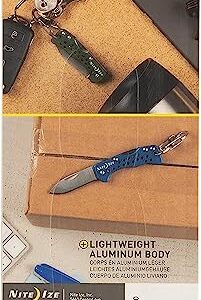 Nite Ize DoohicKey Keychain Knife, Folding Pocket Knife for Keychain, Green