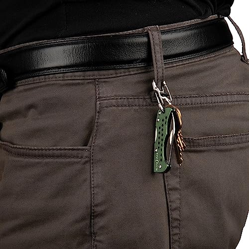 Nite Ize DoohicKey Keychain Knife, Folding Pocket Knife for Keychain, Green