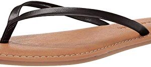 Amazon Essentials Women's Thong Sandal, Black, 7