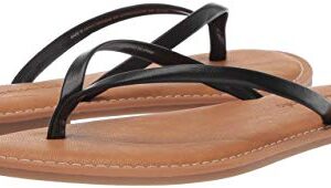 Amazon Essentials Women's Thong Sandal, Black, 7