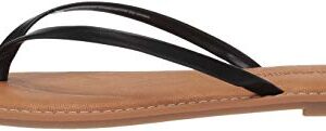 Amazon Essentials Women's Thong Sandal, Black, 7