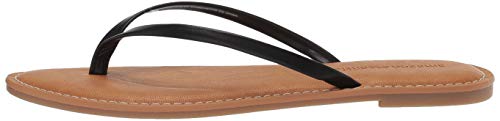 Amazon Essentials Women's Thong Sandal, Black, 7