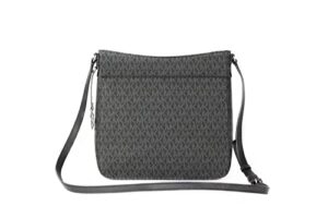 michael kors jet set large messenger bag crossbody black mk signature