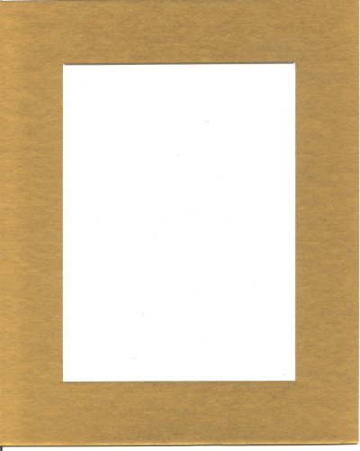 Pack of 5 11x14 Gold Picture Mats with White Core for 8x10 Pictures