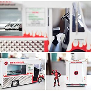 Marvel Deadpool & Taco Truck Die-cast Car, 1:24 Scale Vehicle, 2.75Collectible Figurine