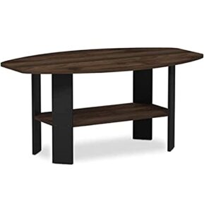 furinno simple design coffee table, columbia walnut/black