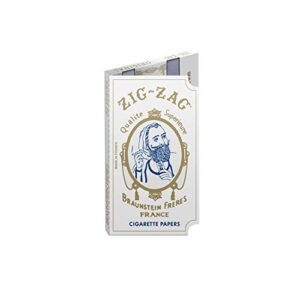 ZIG-ZAG Rolling Papers - Original White 70mm Papers with Natural Gum Arabic and Thin Glue Sealing Line - Available in 6 Booklets (192 Papers) or Carton of 24 Booklets (864 Papers) (24 Packs)