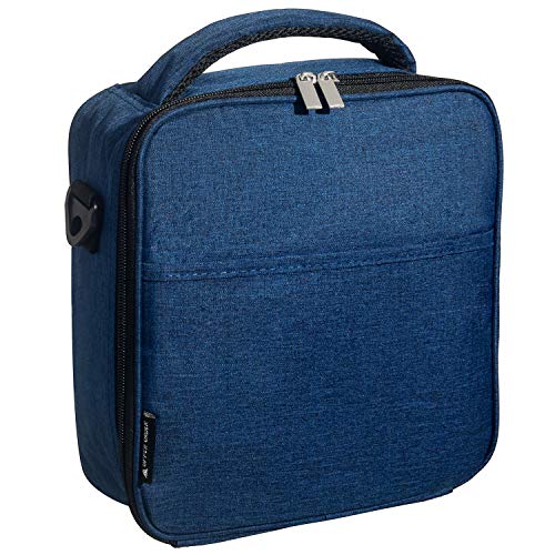 UPPER ORDER Reusable Insulated Lunch Box for Men and Women (Black) Durable Leakproof Cooler Tote Bag Freezable Lunch Bag for Adults. Top Women and Mens Lunch Box for Office Work, Picnic.