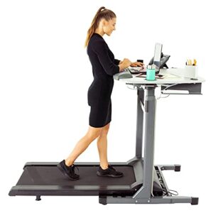 exerpeutic 5000 exerwork 20" wide belt desk treadmill with adjustable desktop height, 325 lbs capacity