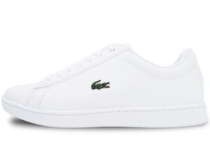 lacoste women's hydez sneaker, white/gold, 7.5