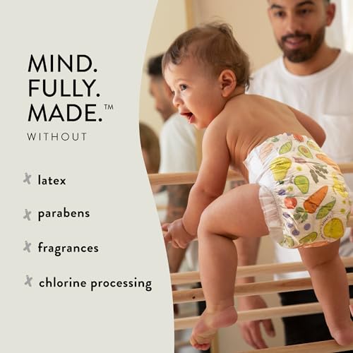 The Honest Company Clean Conscious Diapers | Plant-Based, Sustainable | Sky's the Limit + Wingin It | Club Box, Size 6 (35+ lbs), 44 Count