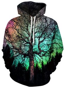 owmmiz unisex novelty hoodies 3d print graphic hooded pullover sweatshirt pocket small-medium black green