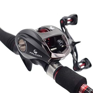 Diwa Baitcasting Fishing Reels Saltwater Freshwater Spincasting Reels Carbon Fiber Drag 18 LBS 12 + 1 Shielded Stainless Steel Ball Bearings Baitcasters Spool Sport Baitcast Reel